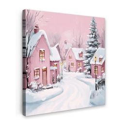OnlyWow Leinwand Bilder Altrosa | Gr.: 90 x 90 cm