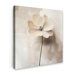 MuchoWow Leinwand Bilder Creme | Gr.: 20 x 20 cm