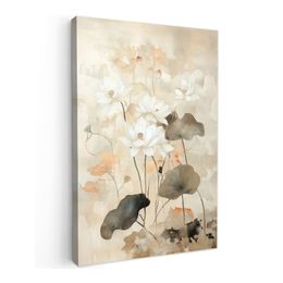 OnlyWow Leinwand Bilder Sandfarben | Gr.: 90 x 140 cm
