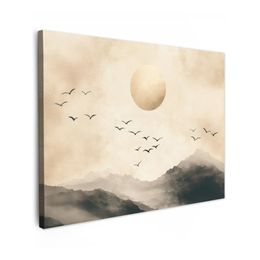 OnlyWow Leinwand Bilder Beige | Gr.: 90 x 140 cm