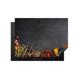 KitchenYeah Herdabdeckplatte Gew&uuml;rze grau | Gr.: 59 x 52 cm