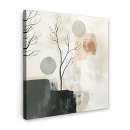 OnlyWow Leinwand Bilder Sandfarben | Gr.: 20 x 20 cm