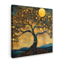 OnlyWow Leinwand Bilder Vollmond | Gr.: 50 x 50 cm