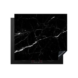 OnlyWow Herdabdeckplatte Modernes Marmor schwarz | Gr.: 78 x 78 cm