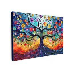 OnlyWow Leinwand Bilder Blumenbaum | Gr.: 60 x 40 cm