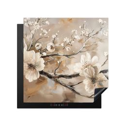 OnlyWow Herdabdeckplatte Bl&uuml;ten | Gr.: 85 x 52 cm