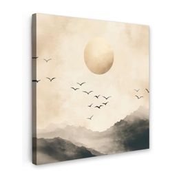 OnlyWow Leinwand Bilder Beige | Gr.: 20 x 20 cm