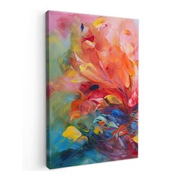 OnlyWow Leinwand Bilder Abstrakte Farbexplosion | Gr.: 20 x 30 cm