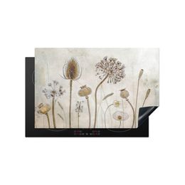 KitchenYeah Herdabdeckplatte Blumen | Gr.: 59 x 51 cm
