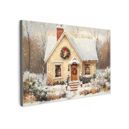 OnlyWow Leinwand Bilder Creme | Gr.: 60 x 40 cm