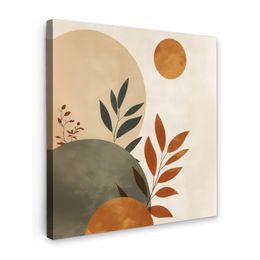 OnlyWow Leinwand Bilder Rostfarben | Gr.: 20 x 20 cm