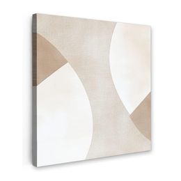 OnlyWow Leinwand Bilder Sandfarben | Gr.: 50 x 50 cm