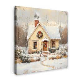 OnlyWow Leinwand Bilder Creme | Gr.: 20 x 20 cm