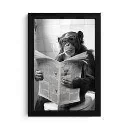 OnlyWow Poster mit Leiste Zeitung Affe | Gr.: 20 x 30 cm