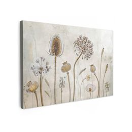 OnlyWow Leinwand Bilder Blumen | Gr.: 80x60 cm