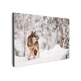 OnlyWow Leinwand Bilder Haselnussfarben | Gr.: 90 x 60 cm