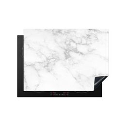 OnlyWow Herdabdeckplatte Marmor wei&szlig; | Gr.: 80 x 52 cm