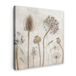 OnlyWow Leinwand Bilder Blumen | Gr.: 50 x 50 cm