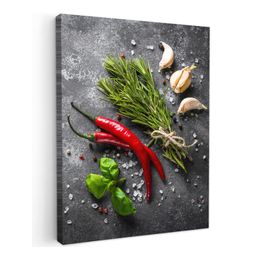 OnlyWow Leinwand Bilder Gew&uuml;rze | Gr.: 60 x 90 cm