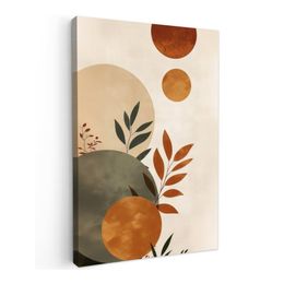 OnlyWow Leinwand Bilder Rostfarben | Gr.: 40 x 60 cm