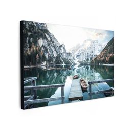 OnlyWow Leinwand Bilder Bergsee | Gr.: 120 x 80 cm