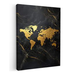 OnlyWow Leinwand Bilder Goldfarben | Gr.: 30 x 40 cm
