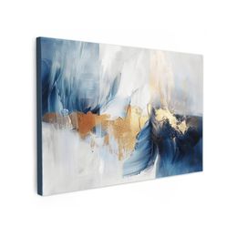 OnlyWow Leinwand Bilder Abstrakt gold | Gr.: 80x60 cm