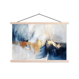 OnlyWow Poster mit Leiste Abstrakt gold | Gr.: 90 x 60 cm