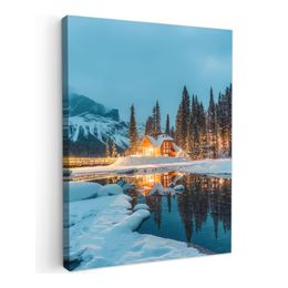 OnlyWow Leinwand Bilder Hellblau | Gr.: 20 x 30 cm