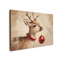 OnlyWow Leinwand Bilder Hellbraun | Gr.: 120 x 80 cm