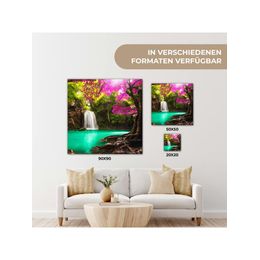 MuchoWow Leinwand Bilder Magischer Wasserfall | Gr.: 20 x 20 cm