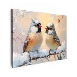 OnlyWow Leinwand Bilder Pastellblau | Gr.: 90 x 60 cm