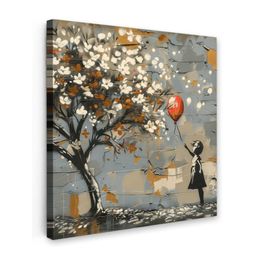 OnlyWow Leinwand Bilder Bl&uuml;tenkunst | Gr.: 50 x 50 cm