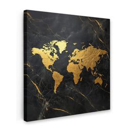OnlyWow Leinwand Bilder Goldfarben | Gr.: 50 x 50 cm