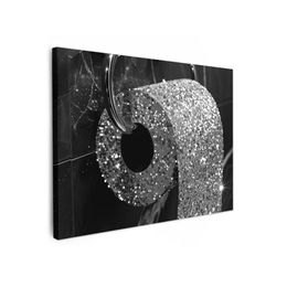 OnlyWow Leinwand Bilder Toilettenpapier | Gr.: 70 x 50 cm