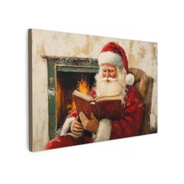 OnlyWow Leinwand Bilder Dunkelrot | Gr.: 90 x 60 cm