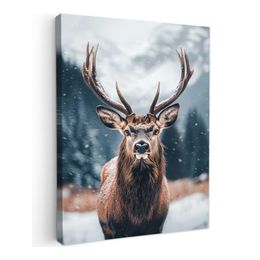 OnlyWow Leinwand Bilder Kastanienfarben | Gr.: 30 x 40 cm