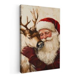 OnlyWow Leinwand Bilder Rotbraun | Gr.: 80 x 120 cm