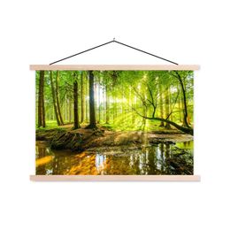 MuchoWow Poster mit Leiste Waldlicht | Gr.: 60 x 40 cm