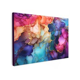 OnlyWow Leinwand Bilder Abstrakte Kunst bunt | Gr.: 40 x 30 cm