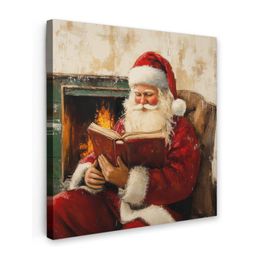 OnlyWow Leinwand Bilder Dunkelrot | Gr.: 20 x 20 cm