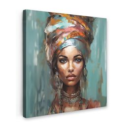 OnlyWow Leinwand Bilder Abstraktes Portr&auml;t | Gr.: 20 x 20 cm