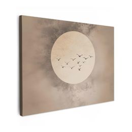 OnlyWow Leinwand Bilder Taupe | Gr.: 90 x 140 cm