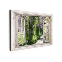 OnlyWow Leinwand Bilder Blauregen | Gr.: 60 x 40 cm