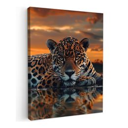 OnlyWow Leinwand Bilder Jaguar | Gr.: 30 x 40 cm