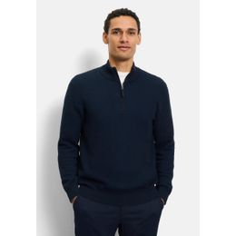 Troyer OLYMP "OLYMP Casual Strick", Herren, Gr. XL, marine, 55% Baumwolle, 45% Polyester, Pullover Troyer