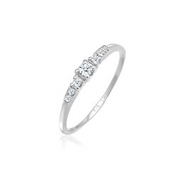 Elli DIAMONDS Ring 585 Wei&szlig;gold Verlobungsring in Silber | Gr.: 52