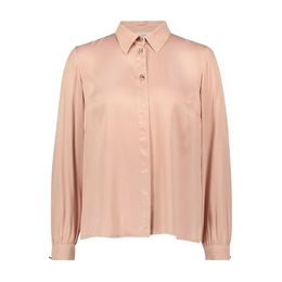 Cartoon Satin-Bluse mit Kn&ouml;pfen in Peach Beige | Gr.: 44