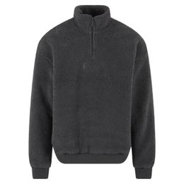 Sweater Karl Kani "Karl Kani KK Metal Signature Teddy Troyer", Herren, Gr. M, grau, 100% Polyester, Sweatshirts Sweater