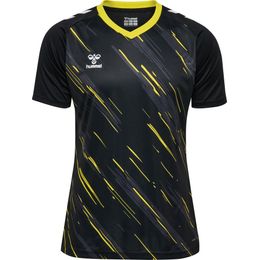 Hummel T-Shirt Raglan&auml;rmel Hmlmatch Erwachsene in BLACK/BLAZING YELLOW | Gr.: M